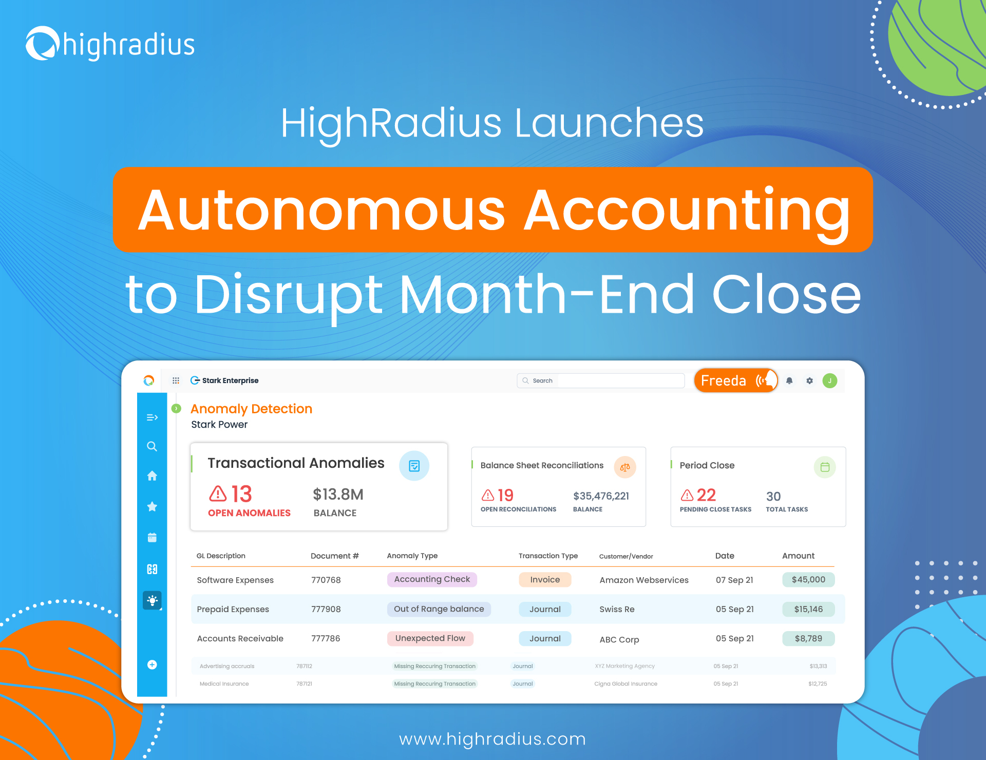 HighRadius Launches Autonomous Accounting to Disrupt Month-End Close ...