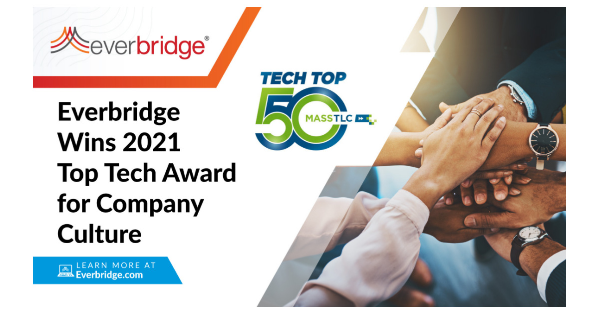 Everbridge Wins 2021 Top Tech Award for Company Culture | Business Wire