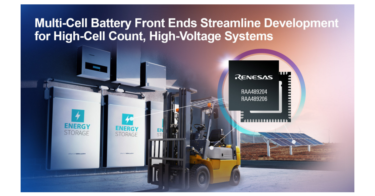Renesas Unveils New Multi-Cell Battery Front End Family for High-Cell ...