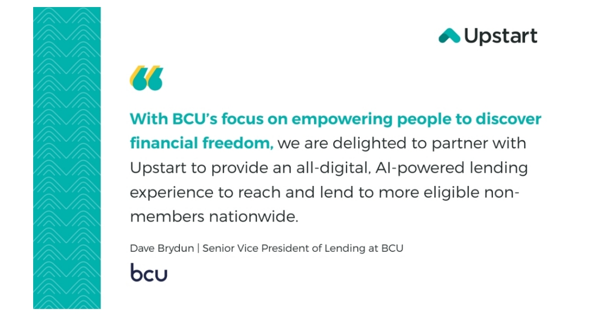BCU Selects Upstart for Personal Lending | Business Wire