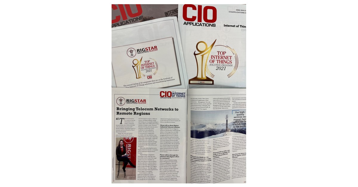 Rigstar Industrial Telecom Top Ten IoT Provider | Business Wire