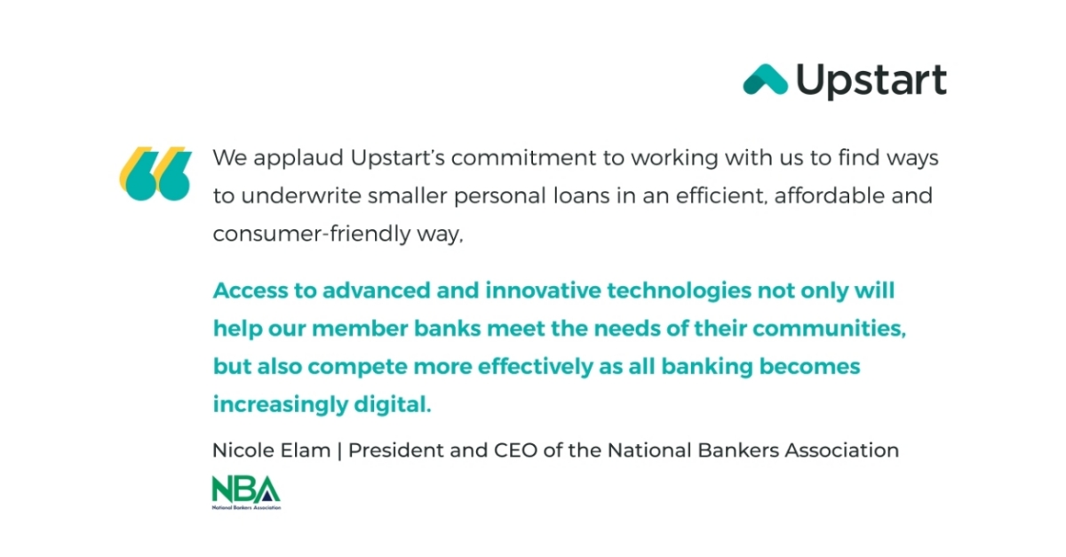 Upstart and the National Bankers Association Partner to Provide AI ...