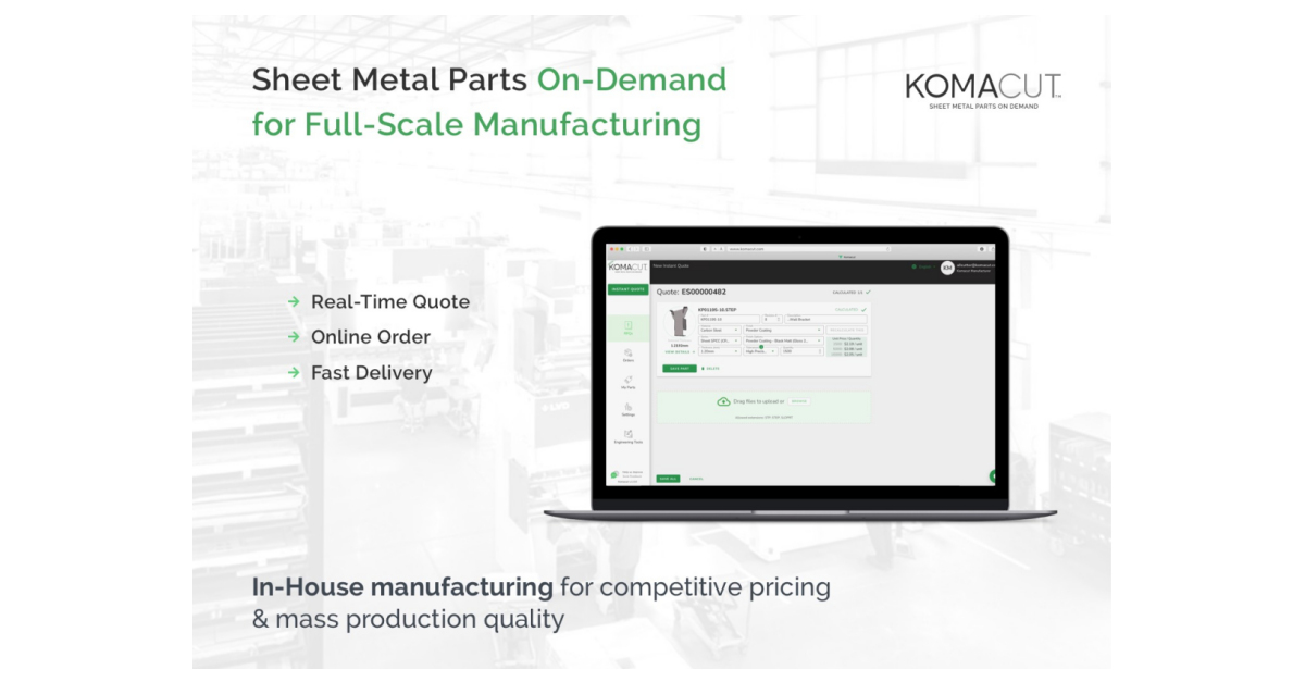 Komaspec, a Canadian-owned Manufacturer, Launches Komacut, an Online ...