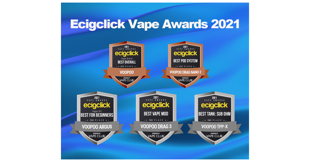 VOOPOO vince il premio "Ecigclick Best VAPE Brands" per il secondo anno ...