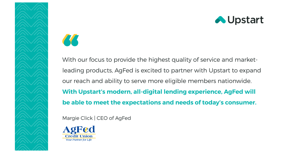 AgFed Credit Union Selects Upstart for Personal Lending | Business Wire