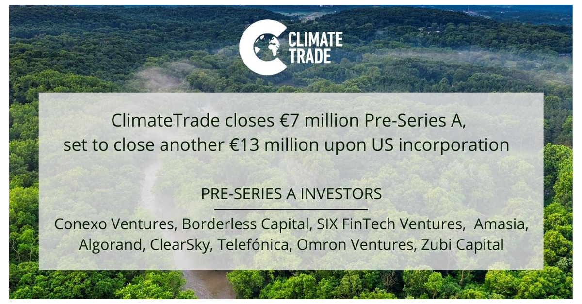 ClimateTrade conclut un premier tour de financement de 7 millions d ...