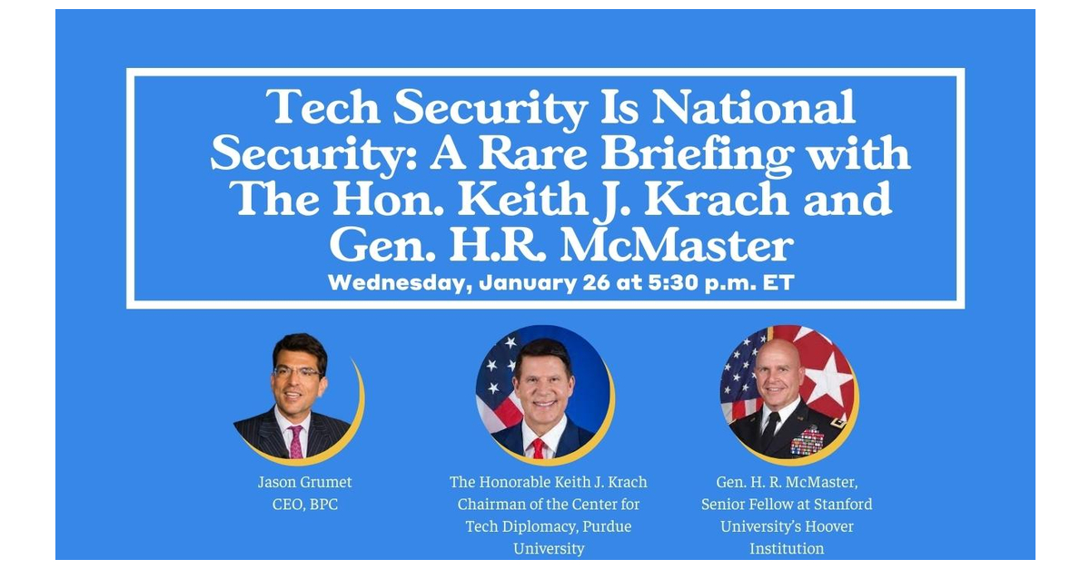 Chairman Keith Krach and Gen. H.R. McMaster Give Rare Briefing on Tech ...