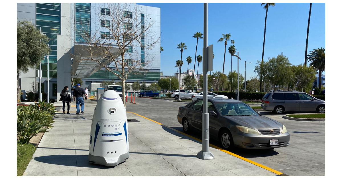 Knightscope Patrolling Under Sunshine and Palm Trees | Business Wire