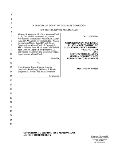 Markowitz Herbold PC Files Motion to Disqualify Susman Godfrey LLP ...