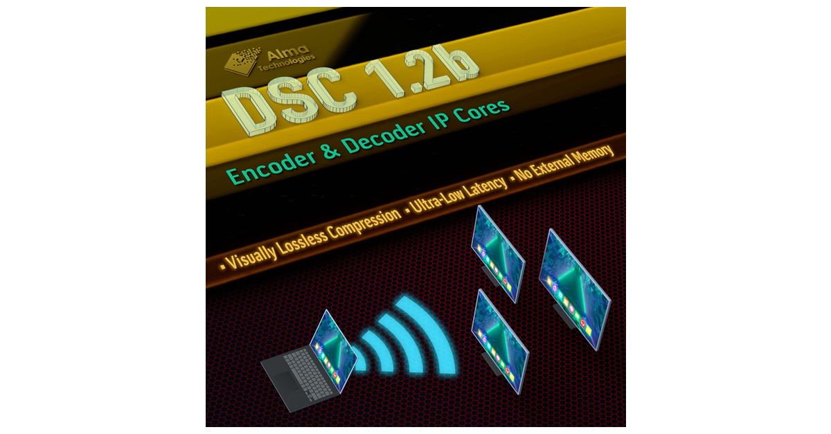 Alma Technologies Launches Scalable Encoder and Decoder Semiconductor IP for VESA DSC 1.2b ...