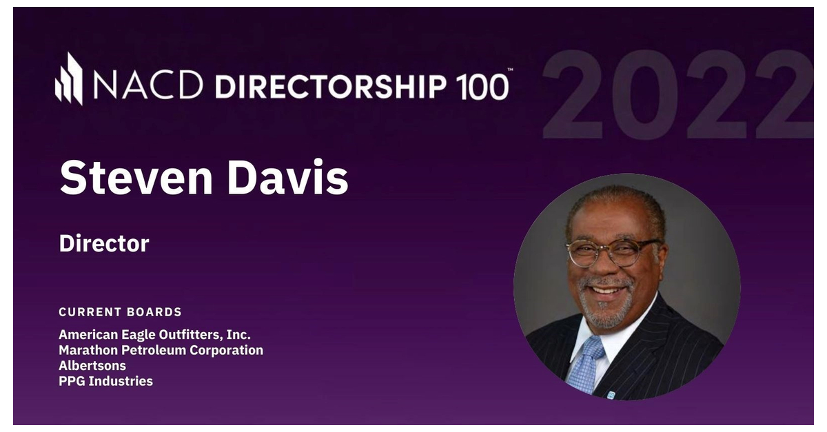 PPG Board of Directors Member Steven A. Davis Recognized as NACD ...