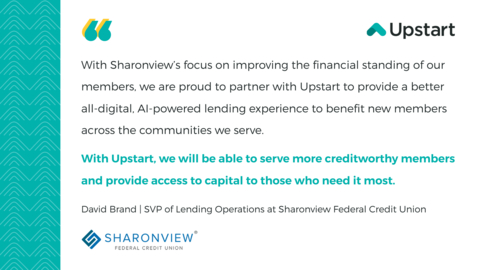 Sharonview Federal Credit Union Selects Upstart for Personal Lending ...
