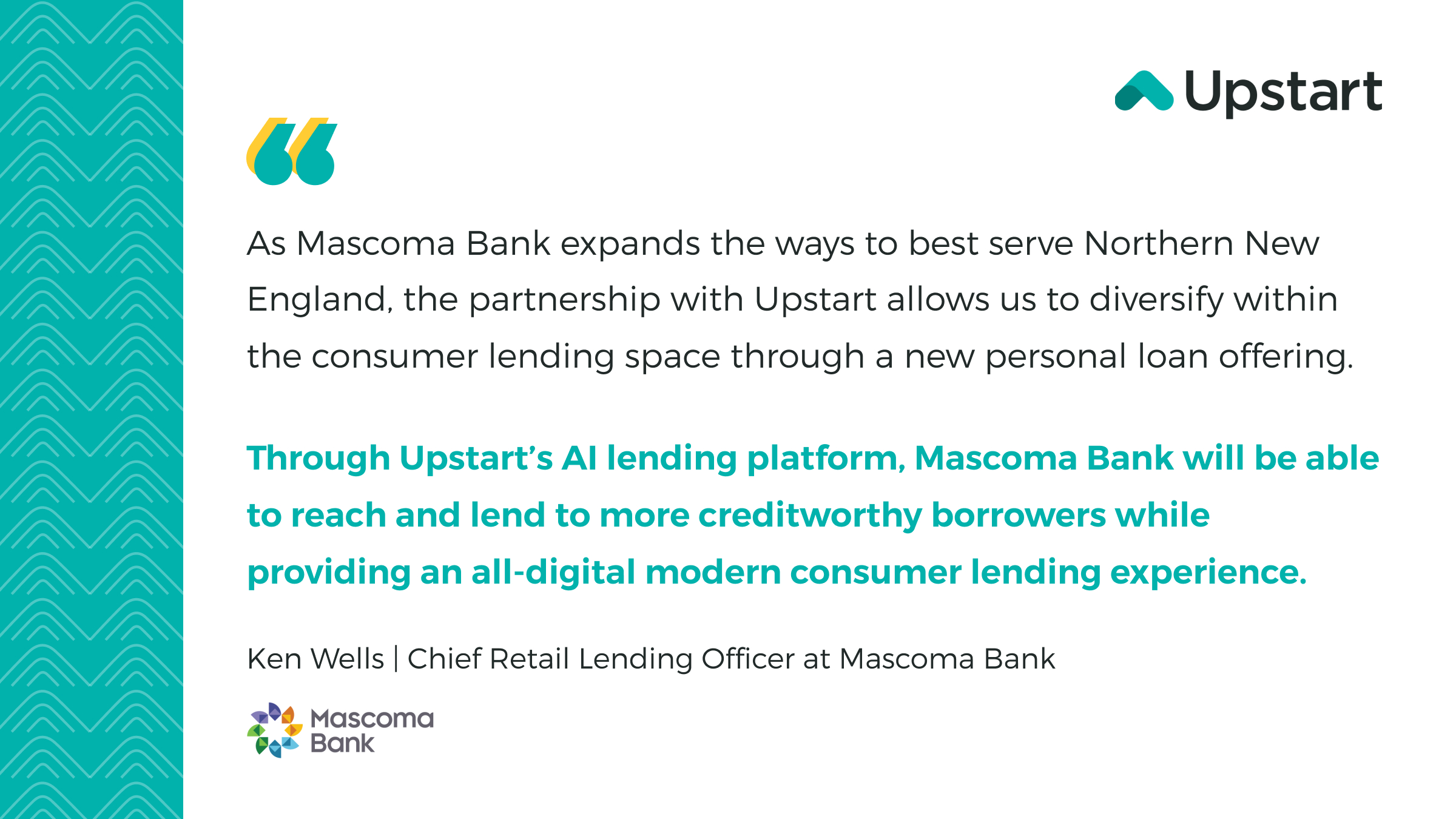 Mascoma Bank Selects Upstart for Personal Lending | Business Wire