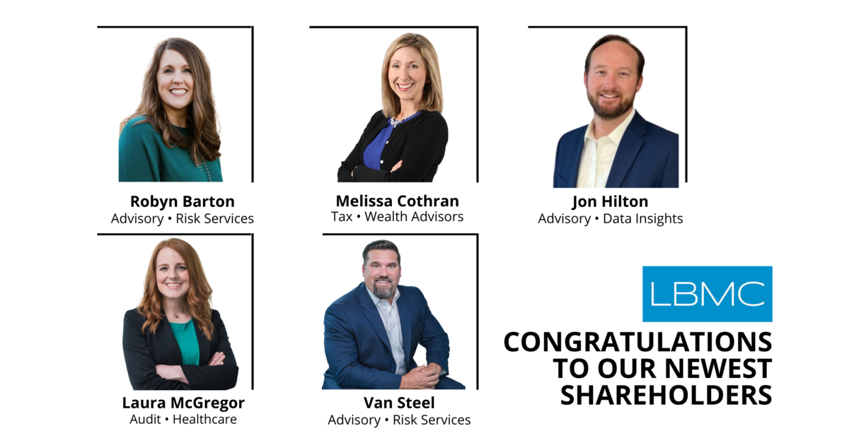 LBMC Names Five New Shareholders; Growth and Strategic Initiatives Lead ...
