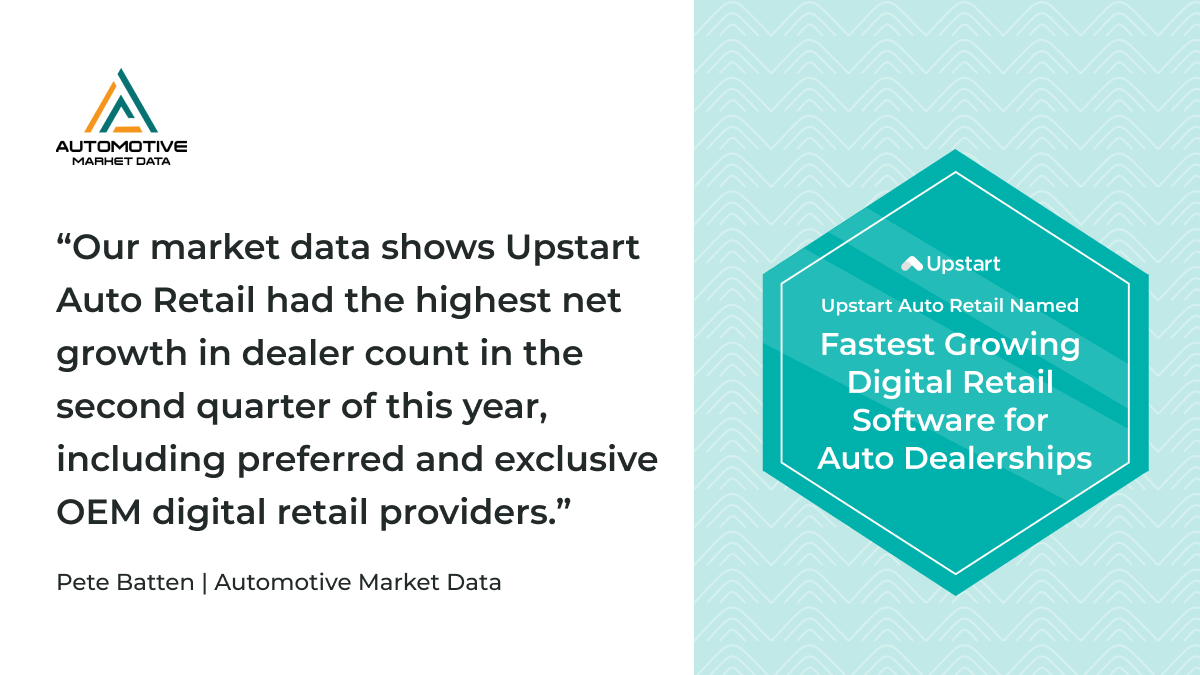 Upstart Auto Retail Named Fastest Growing Digital Retail Software for ...