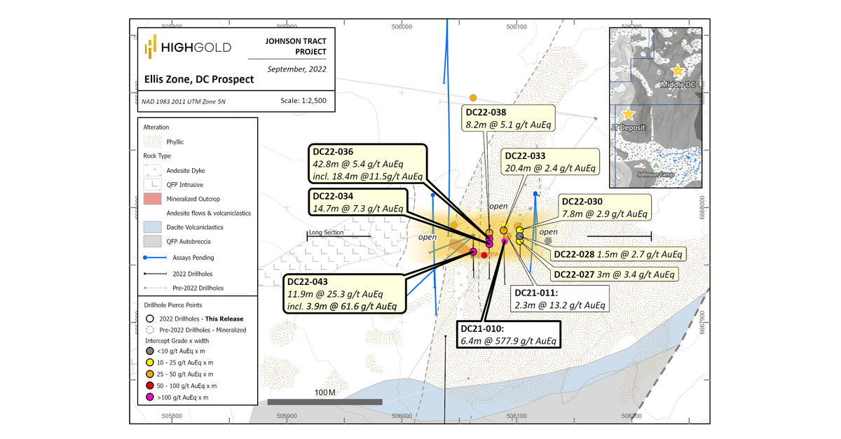 HighGold Mining Intersects 21.7 g/t Gold over 11.9 Meters at DC ...