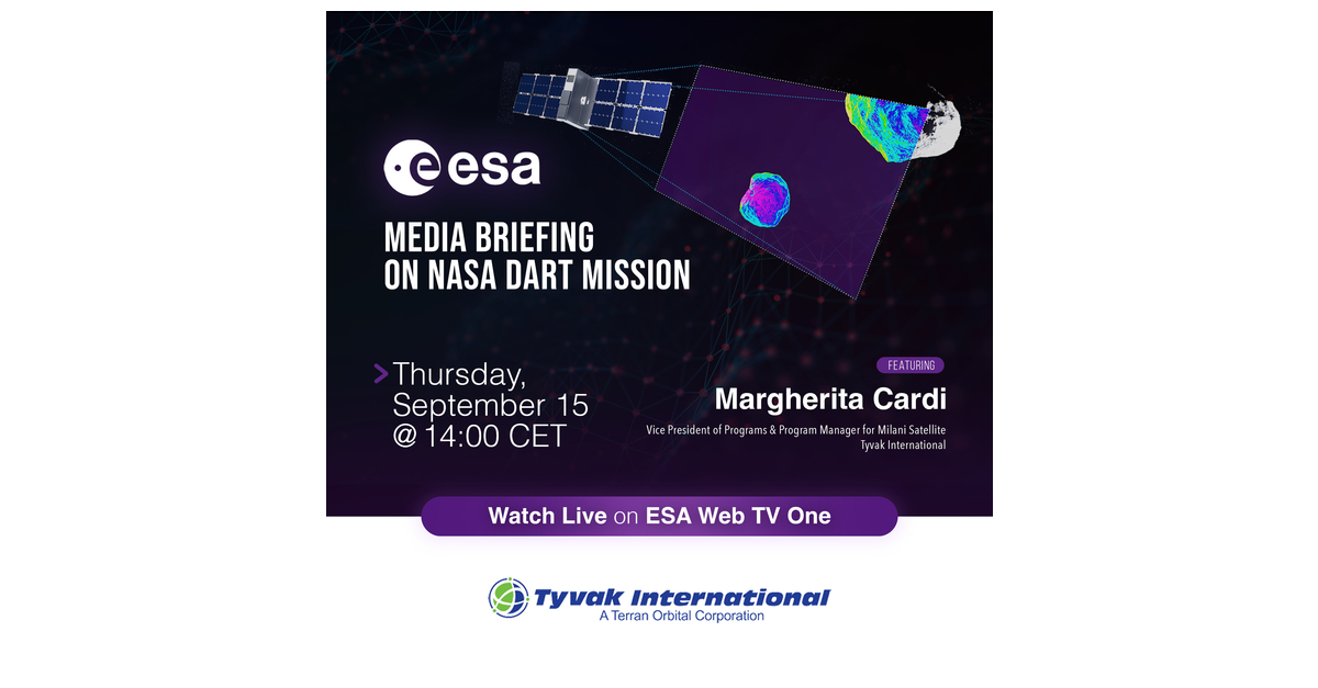 Tyvak International SRL to Participate in ESA Media Briefing for NASA’s ...