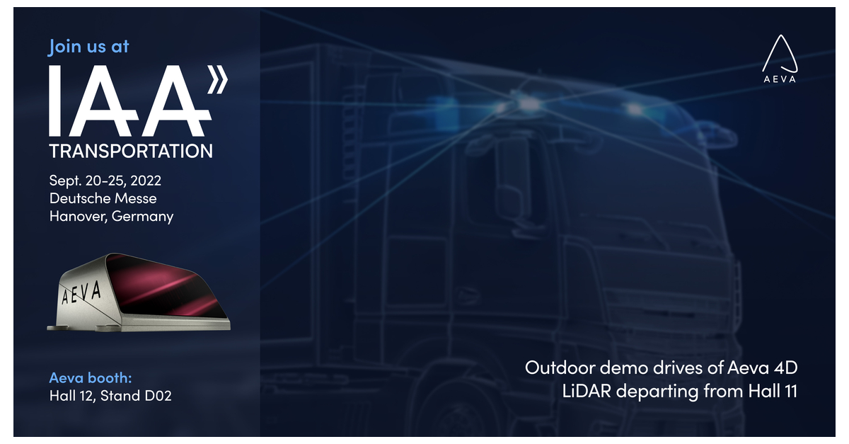 Aeva To Demonstrate 4D LiDAR Technology For Commercial Vehicles At IAA ...