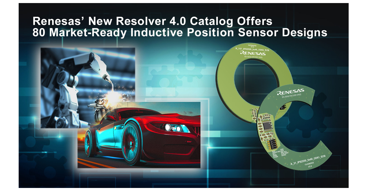 Renesas’ New Resolver 4.0 Catalog Offers 80 Market-Ready Inductive Position Sensor Designs ...