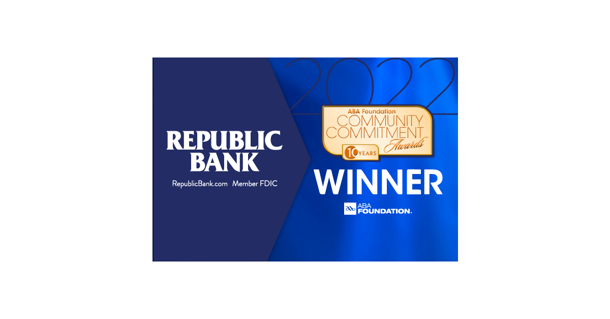 Republic Bank Earns National Award Recognizing Leadership in Community ...