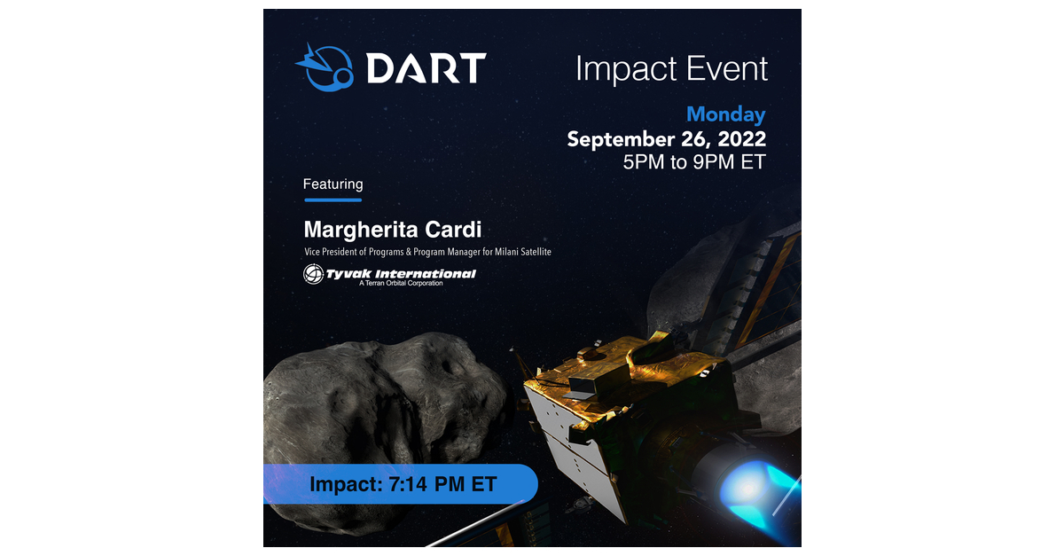 Tyvak International SRL to Participate in NASA DART Impact Event | Business Wire