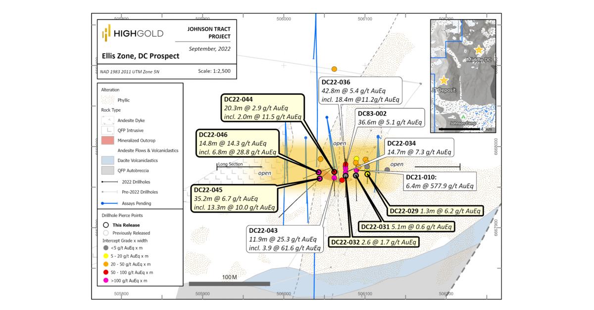 HighGold Mining Intersects 14.3 g/t Gold Equivalent over 14.8 Meters in ...