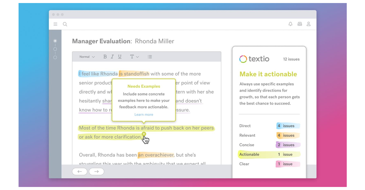 First AI-enabled Tool to Interrupt Biases in Job Performance Feedback ...