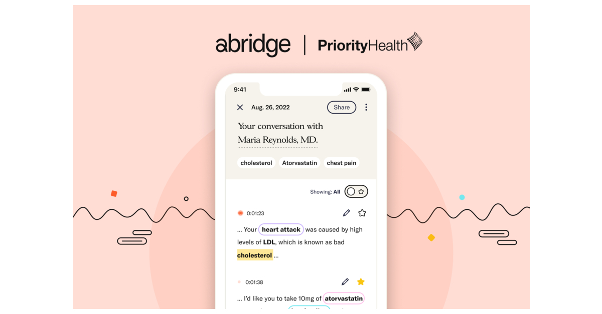 Abridge and Priority Health Partner to Help Members Stay on Top of Their Health and Deliver ...