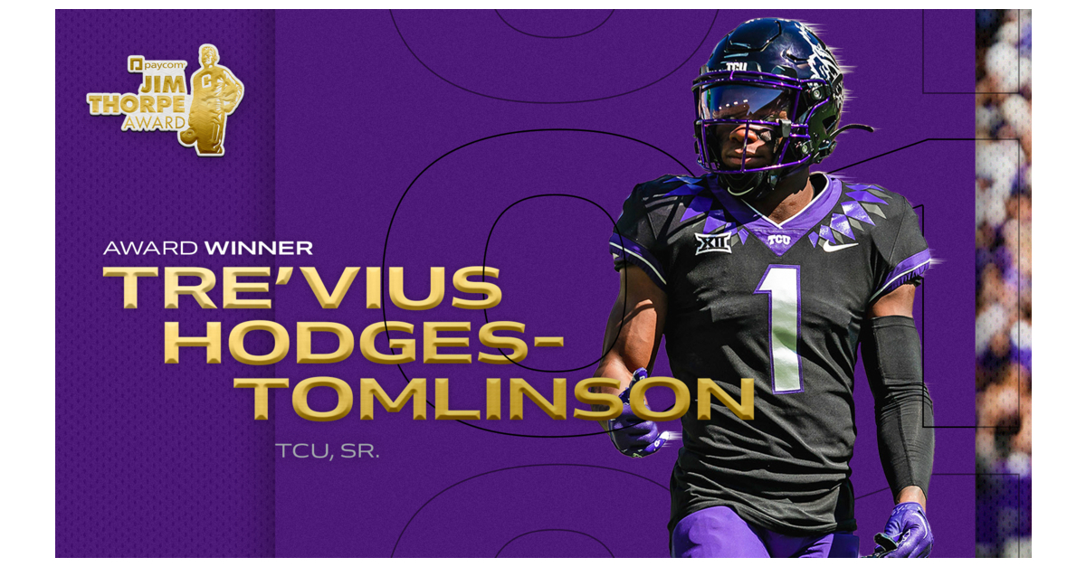 TCU’s Tre’Vius Hodges-Tomlinson Named 2022 Paycom Jim Thorpe Award ...