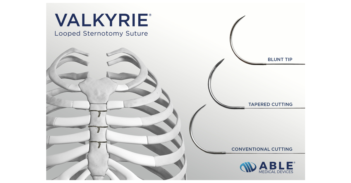 Able Medical Announces Launch of Valkyrie® Looped Sternotomy Sutures ...
