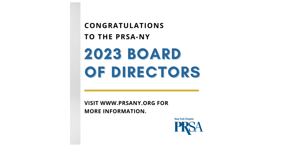 PRSA-NY Elects 2023 Chapter Leadership with Executives from Edelman ...