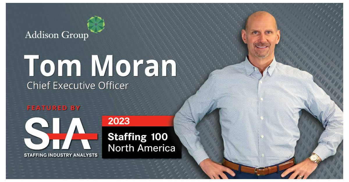 Tom Moran Named on SIA Staffing 100 North America List Fourth ...