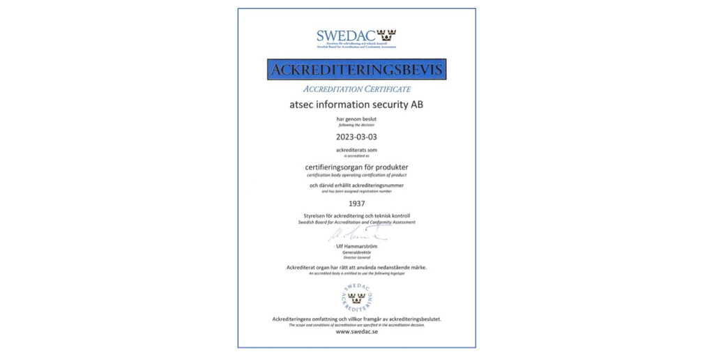atsec information security is now operating a Certification Body ...