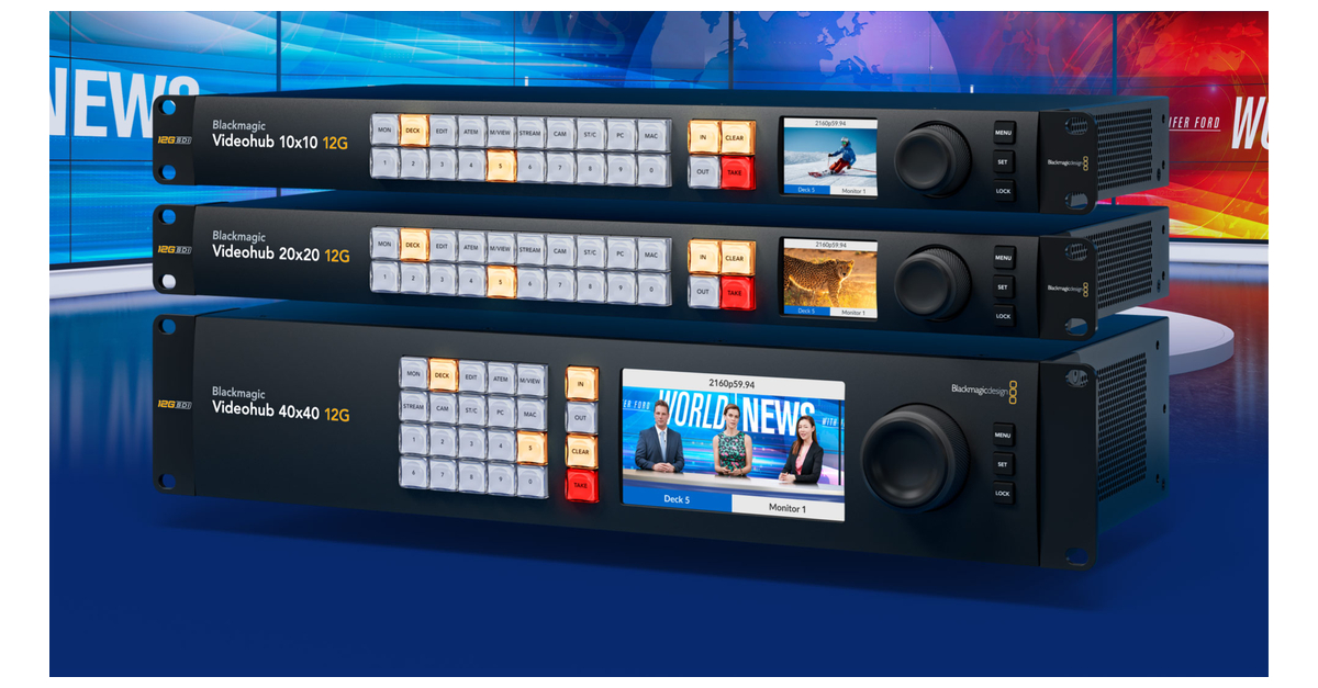 Blackmagic Design Announces New Blackmagic Videohub 12G | Business Wire