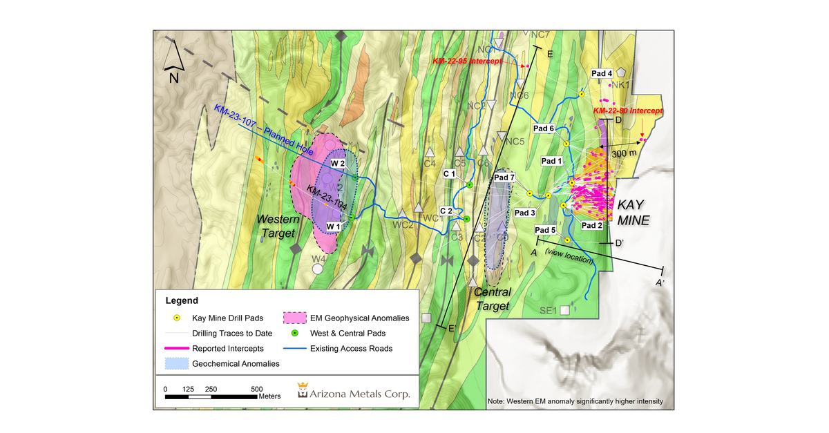 Arizona Metals’ First Drill Hole at the Western Target Intersects a ...
