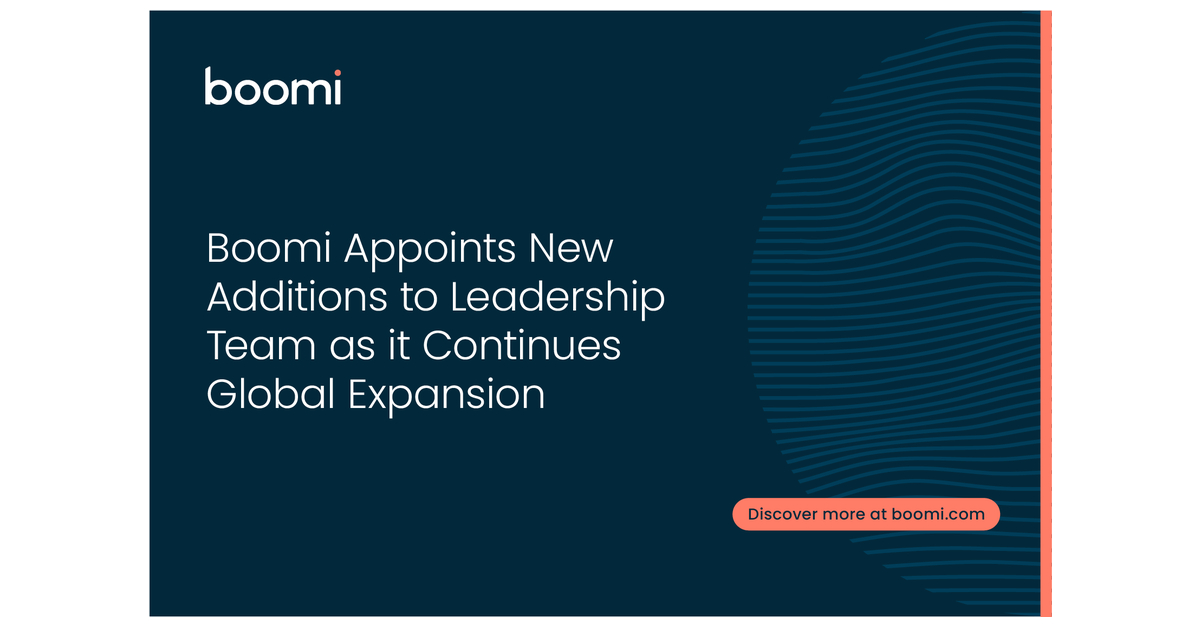 Boomi benoemt nieuwe aanvullingen op het leiderschapsteam bij ...