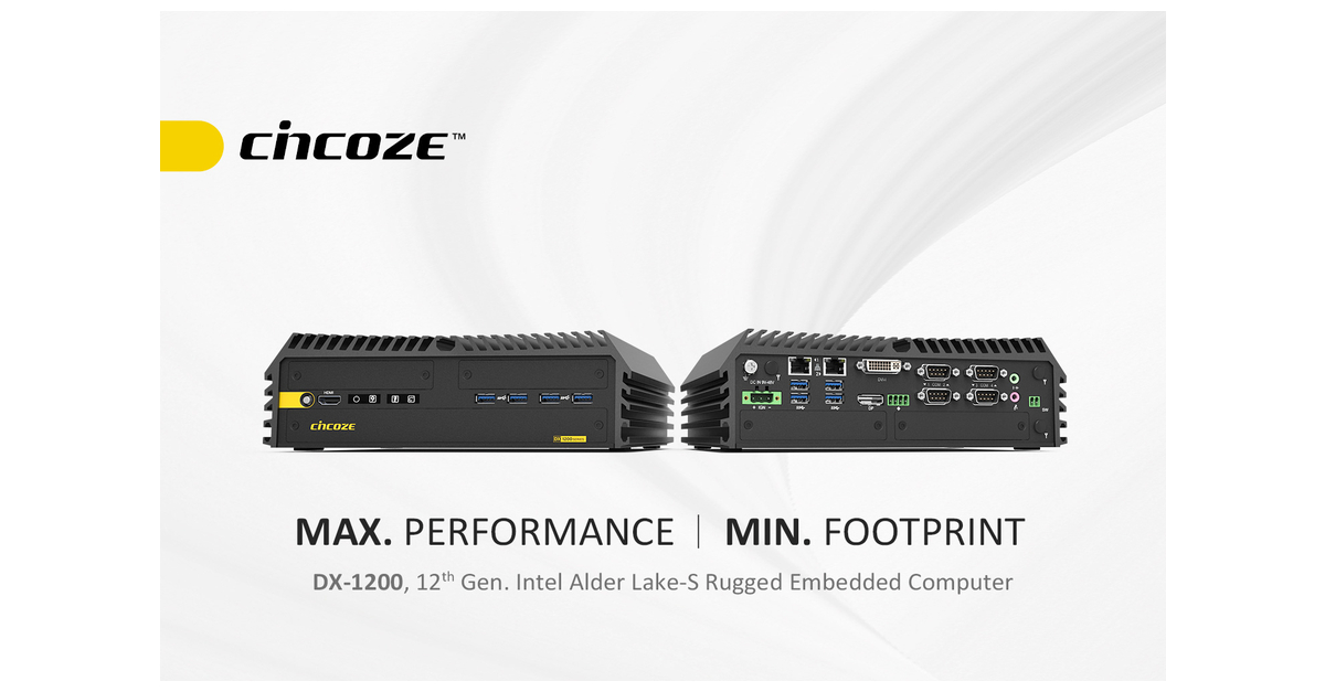 Cincoze releases the high-performance & compact embedded computer DX-1200 for industrial ...