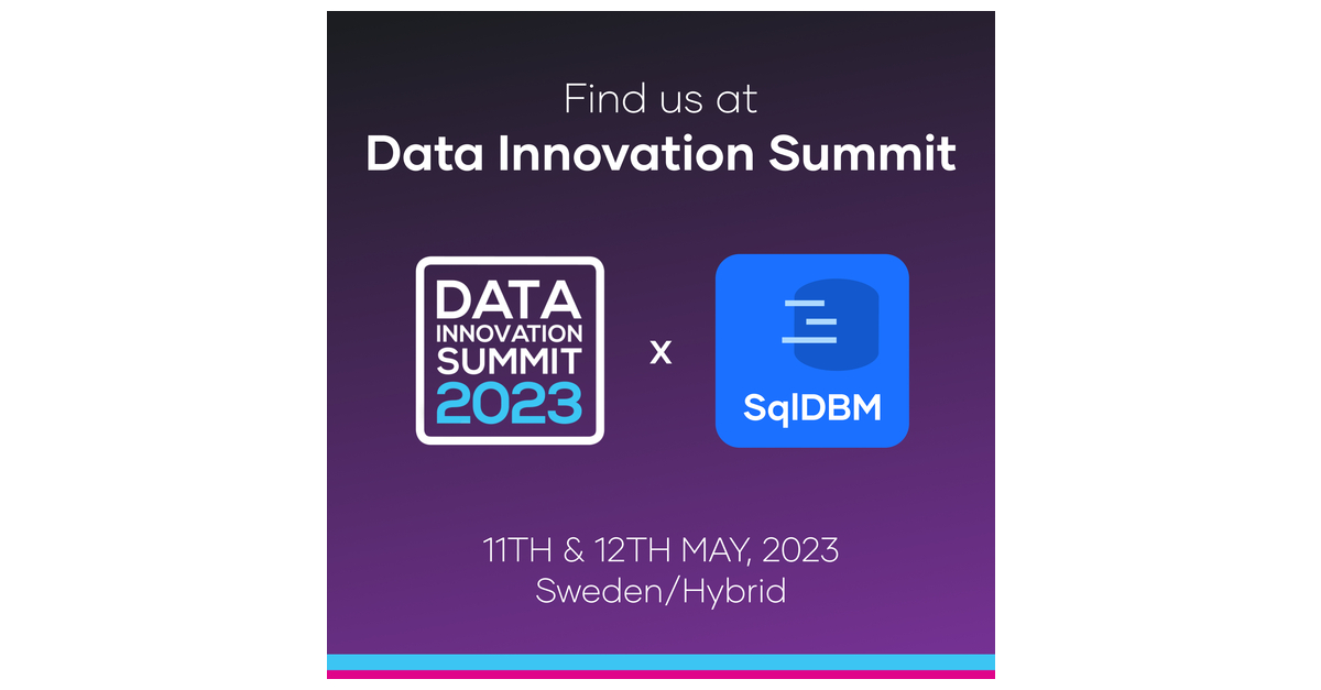 SqlDBM Sponsors Data Innovation Summit to Engage the European Data Community | Business Wire