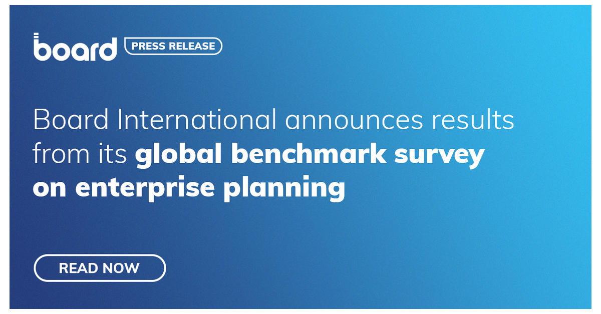 Board International Announces Results From Its Global Benchmark Survey ...