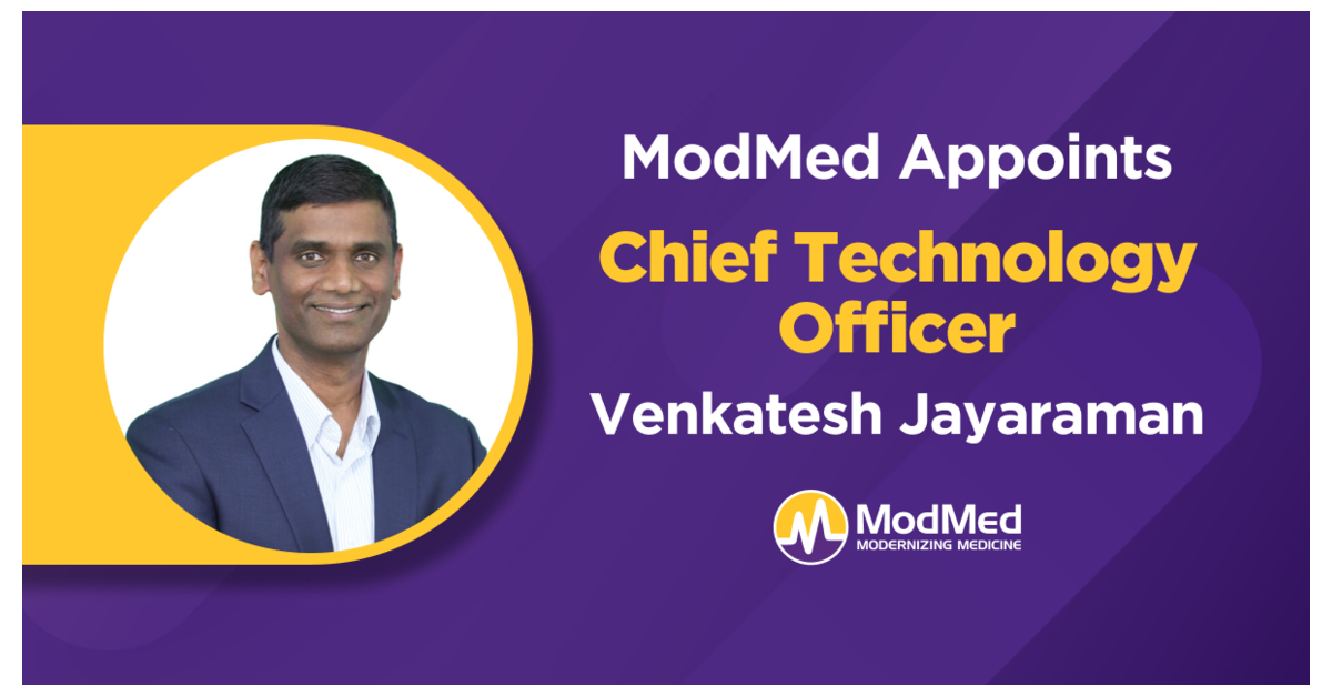 Venkatesh Jayaraman joins ModMed as Chief Technology Officer | Business ...
