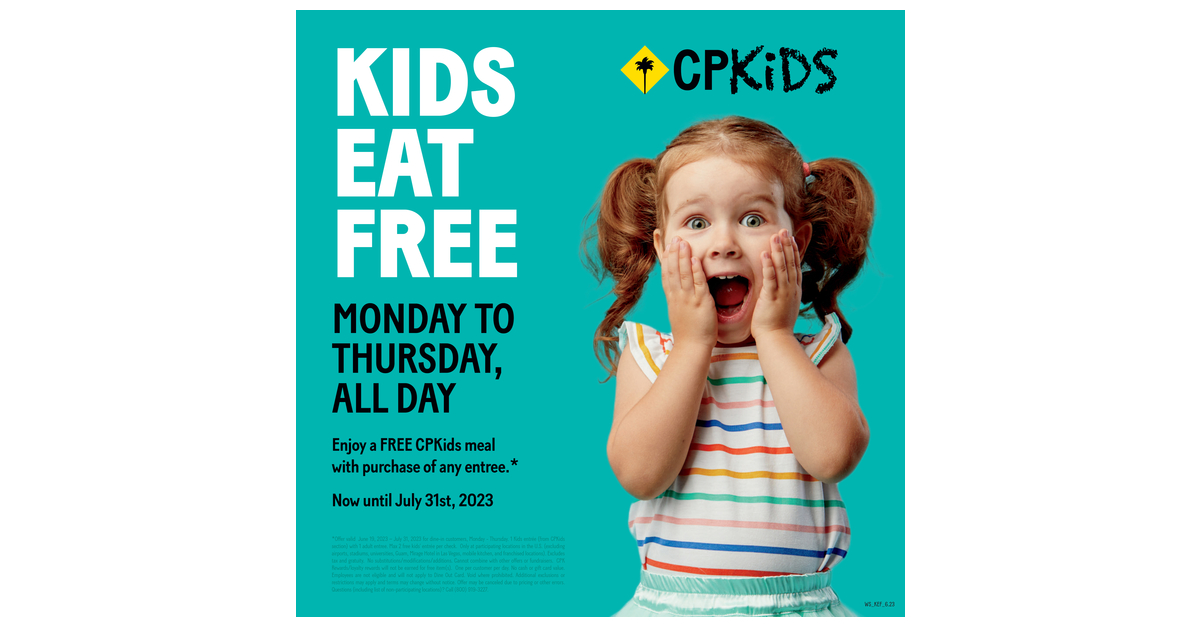 School is Out, Free Pizza is In. California Pizza Kitchen Launches New ...