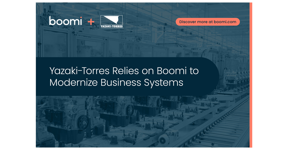 矢崎トレス工業、Boomiの支援によりビジネスシステムを刷新 | Business Wire