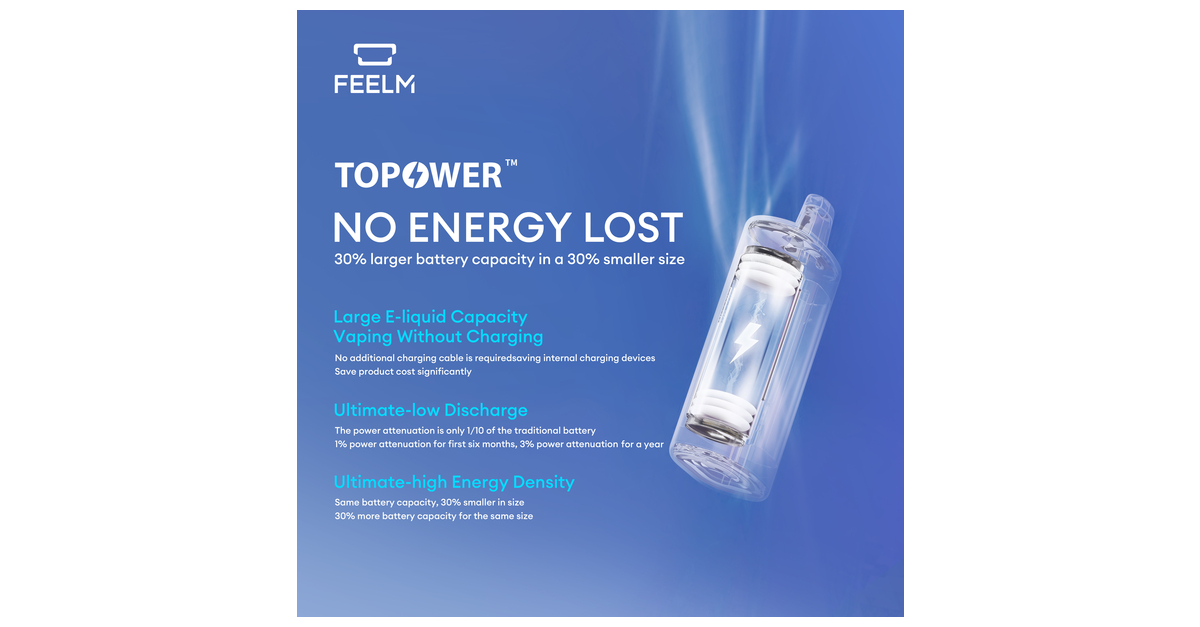 World’s Highest Puffs Charge Free Battery Technology “TOPOWER” — Real ...