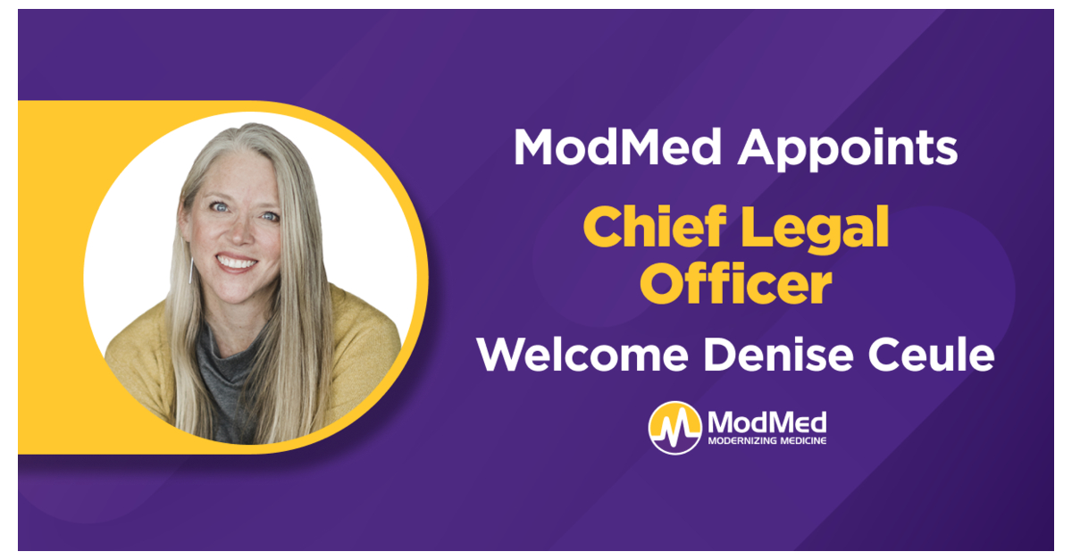Denise Ceule Appointed as Chief Legal Officer at ModMed | Business Wire