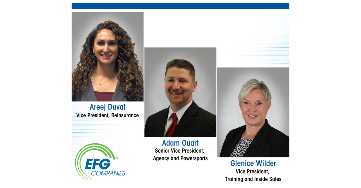 EFG Companies Grows Leadership Ranks Expanding Client F&I Revenue ...
