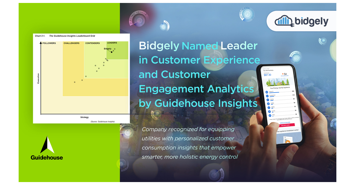 Bidgely Named Leader in Customer Experience and Customer Engagement Analytics by Guidehouse ...