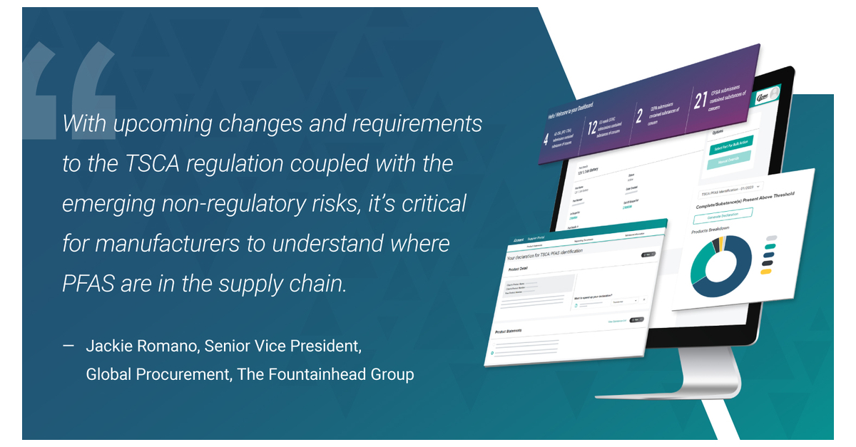 Early Adopter Manufacturers Select Assent's PFAS Solution to Solve Urgent Need for Proactive ...