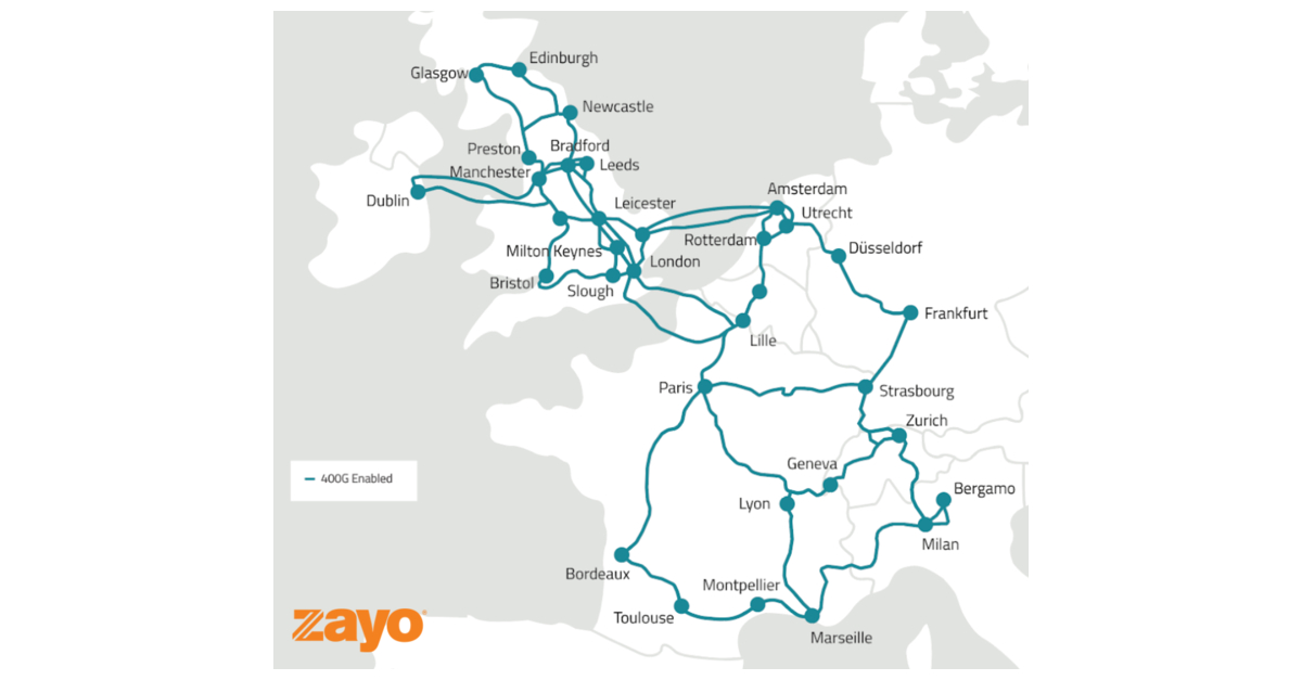 Zayo Supercharges Connectivity With Fully-Enabled 400G European Network ...