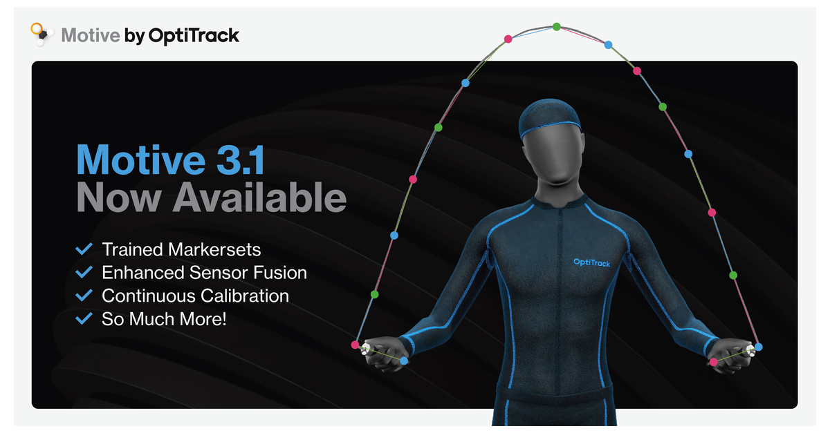 OptiTrack Introduces Motive 3.1 Software | Business Wire