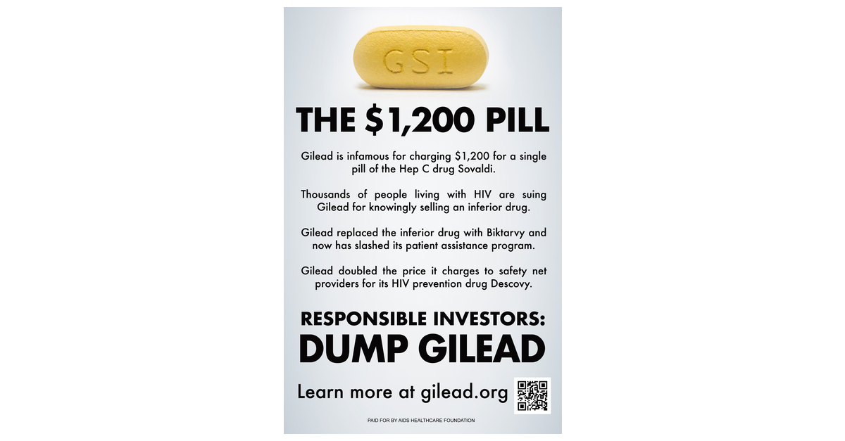 'Responsible Investors: Dump Gilead' Says AHF Ad | Business Wire